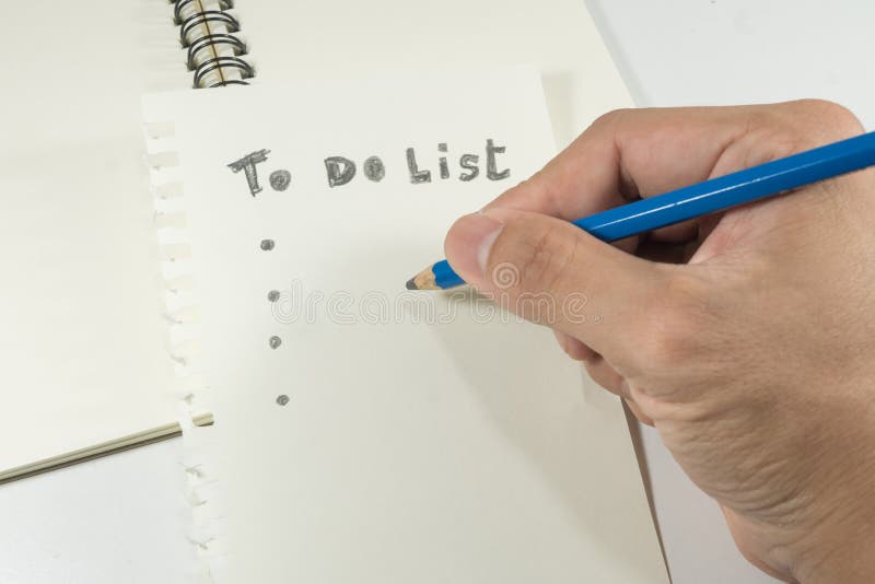 Write Your daily Life To Do List Stock Image - Image of list, plan ...