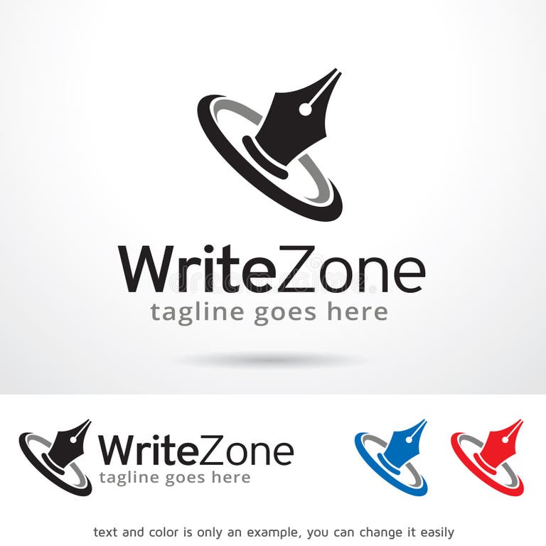 Write Zone Logo Template Design Vector Stock Vector - Illustration of ...