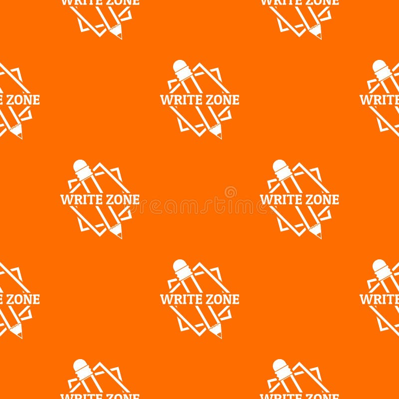 Write Zone Pattern Vector Orange Stock Vector - Illustration of ...