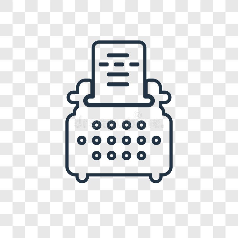Writer Concept Vector Linear Icon Isolated on Transparent Background ...