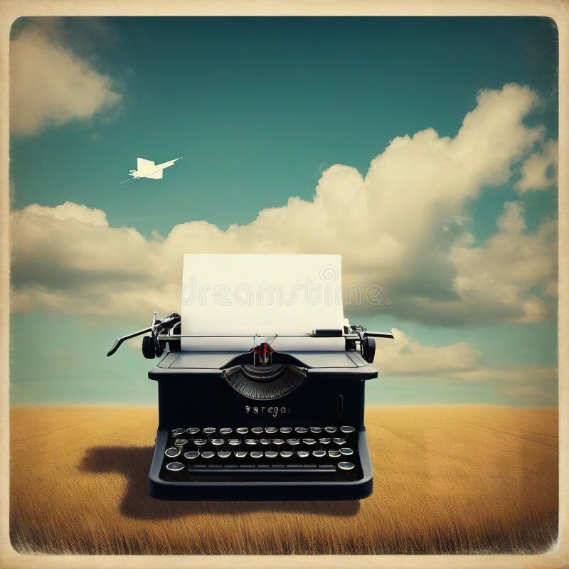 Writer Creativity Imagination Concept Vintage Typewriter High Angle ...