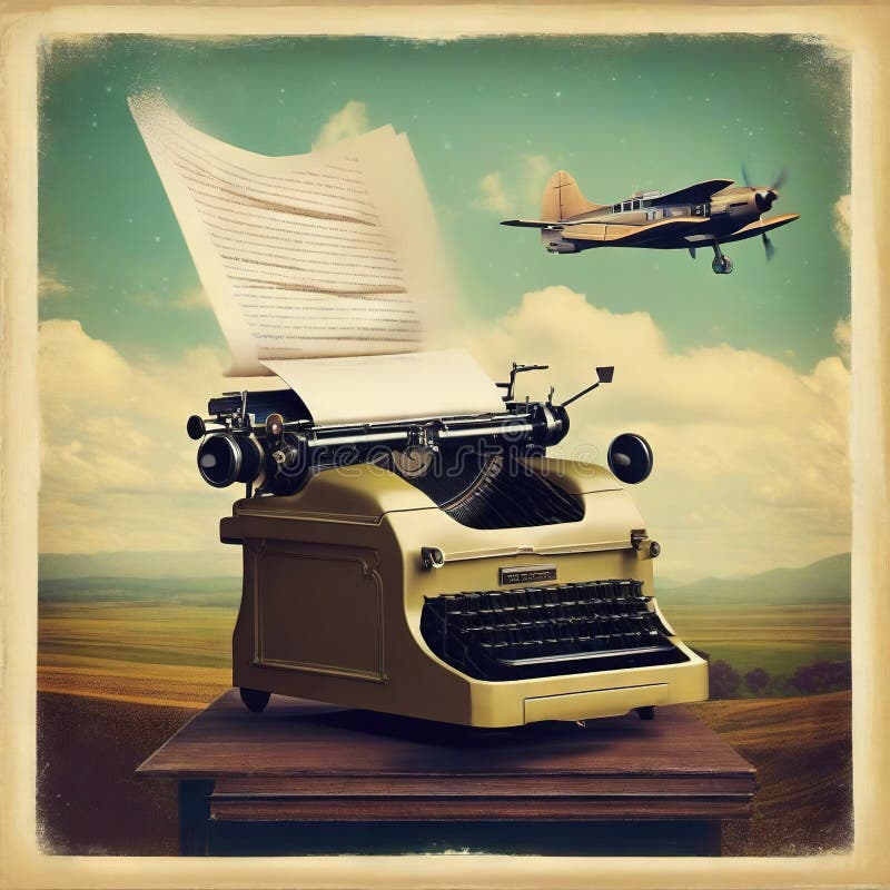 Writer Creativity Imagination Concept Vintage Typewriter High Angle ...