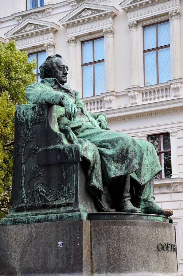 Writer Goethe Statue Vienna Austria Stock Photo - Image of poet, wall ...