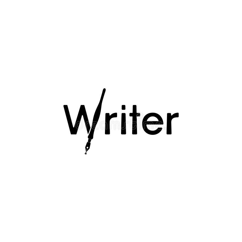 Writer Logo Icon Isolated on White Background Stock Vector ...