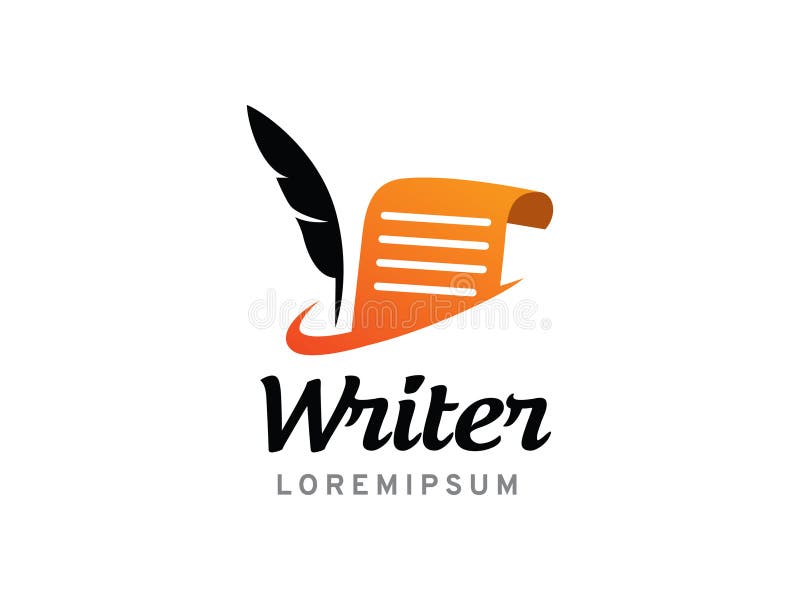 Writer Logo Symbol or Icon Template Stock Vector - Illustration of ...