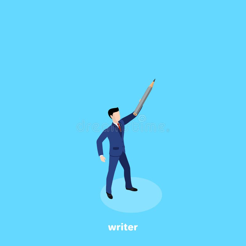 Writer stock vector. Illustration of person, winner - 185685166