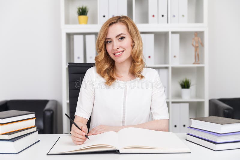 Writer at work stock image. Image of looking, leisure - 75701551