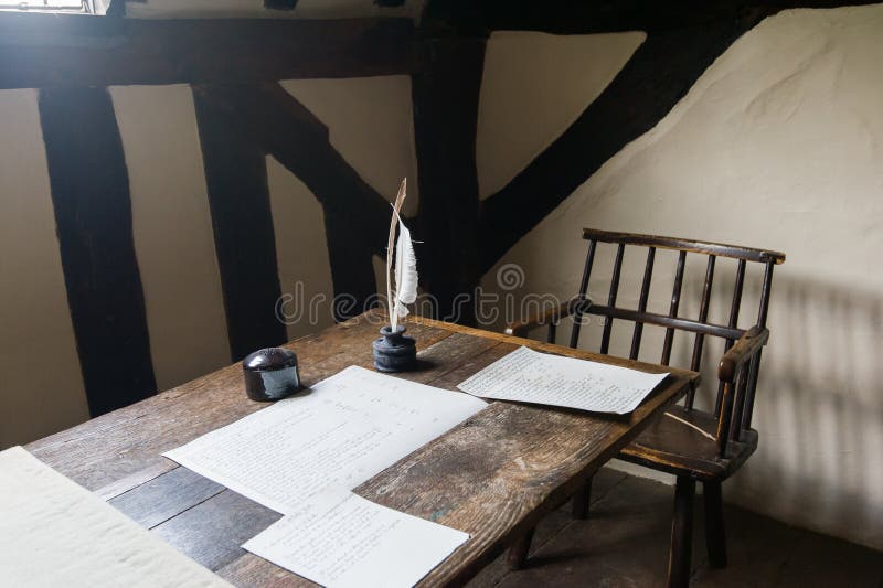Writer work place stock image. Image of antique, chair - 31657437