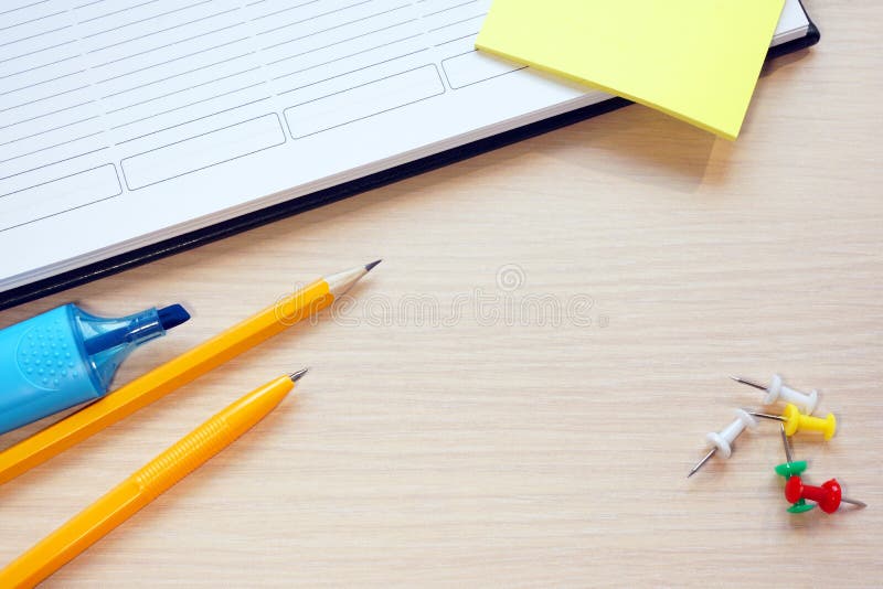 Writing Accessories and Diary Stock Photo - Image of notebook, objects ...