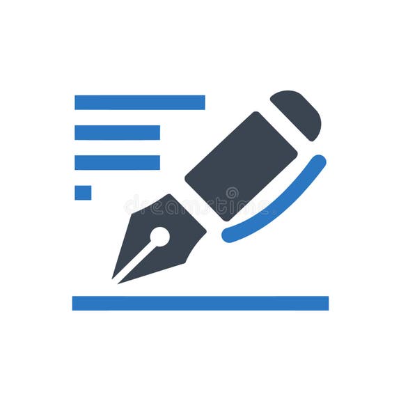 Writing Approval Icon stock vector. Illustration of signature - 361528671