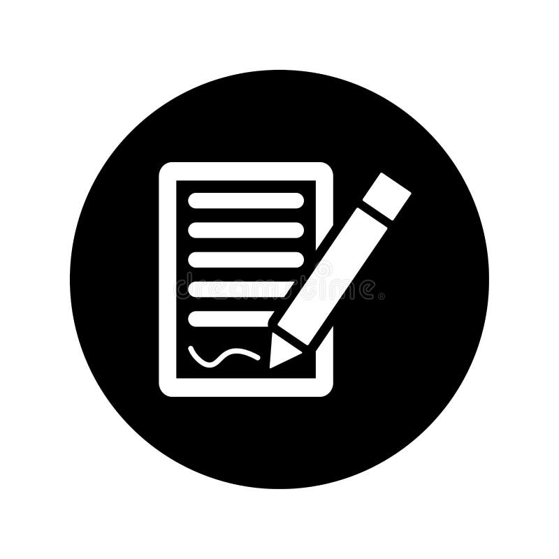 Writing, Article, Blog, Write Icon. Black Vector Illustration Stock ...