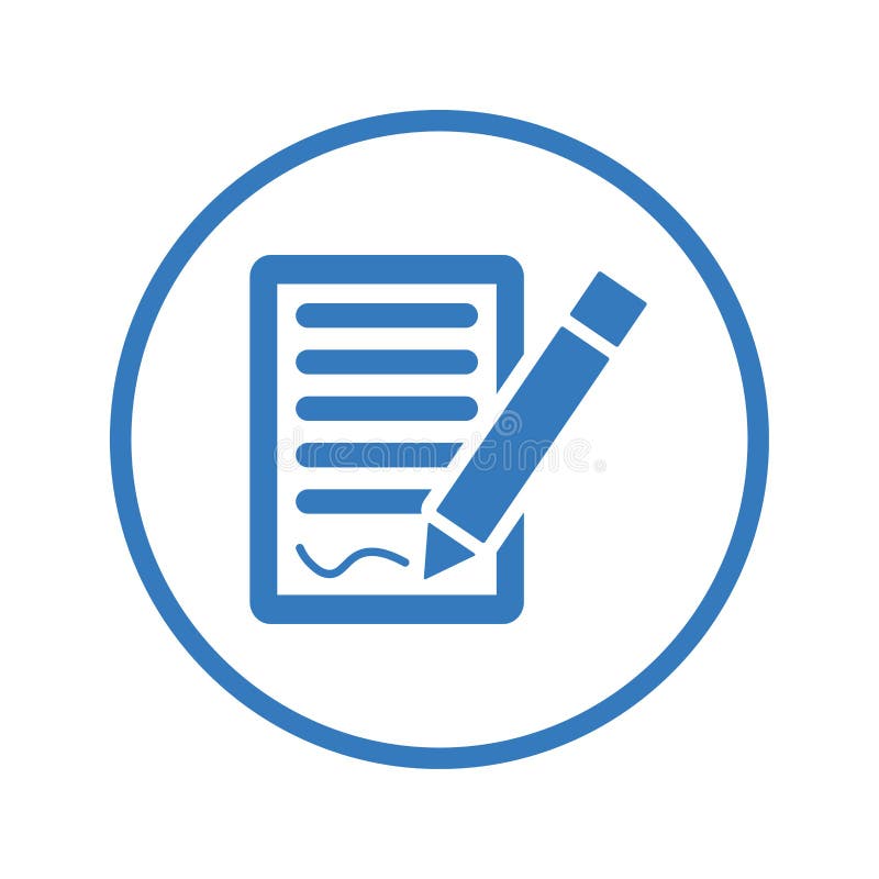 Writing, Article, Blog, Write Icon. Blue Vector EPS Stock Illustration ...