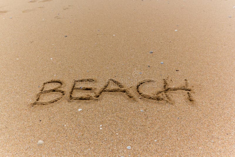Writing on the beach stock photo. Image of year, summer - 20360102