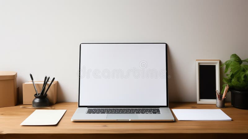 Writing Blank Page on Table Stock Illustration - Illustration of ...