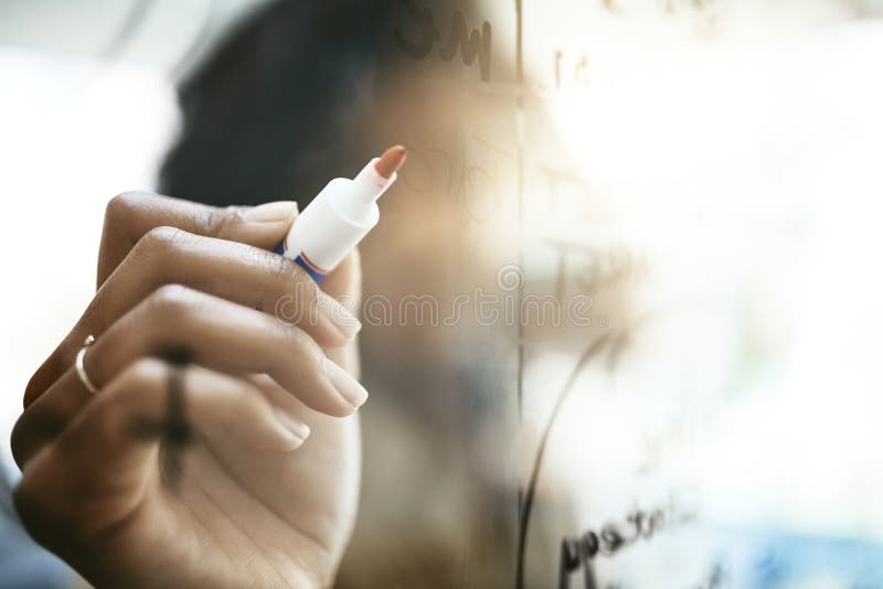 Writing, Board Pen and Woman Hands and Notes with Planning, Creative ...