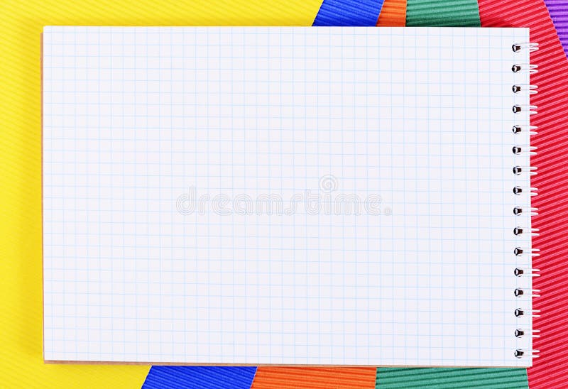 Writing-book in Cage on Color Paper Stock Image - Image of drawing ...