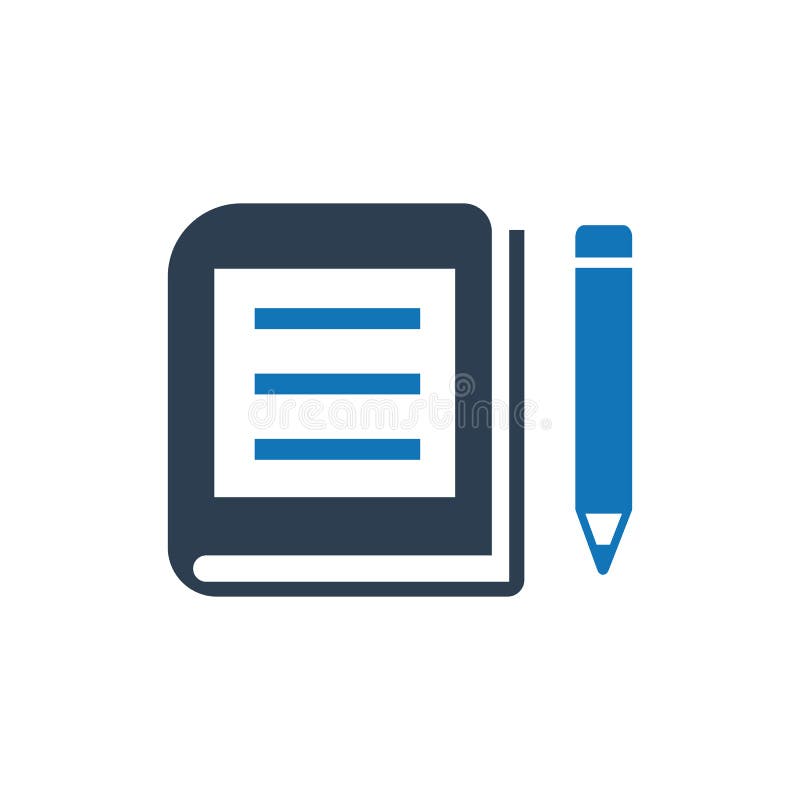Writing Book Icon. Vector Graphics Stock Vector - Illustration of sign ...