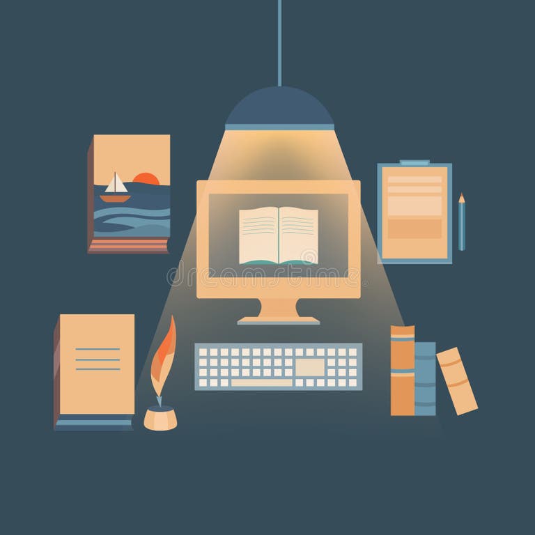 Books Computer Background Stock Illustrations – 11,908 Books Computer ...