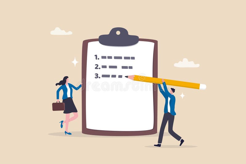 Checklist 4 steps stock vector. Illustration of confirm - 119373279