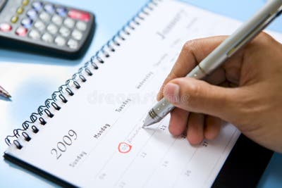 Writing on calendar stock image. Image of paper, plan - 6998059