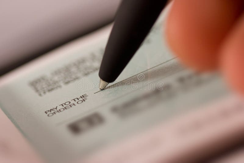 Writing a Check stock image. Image of payment, bank, cash - 416673