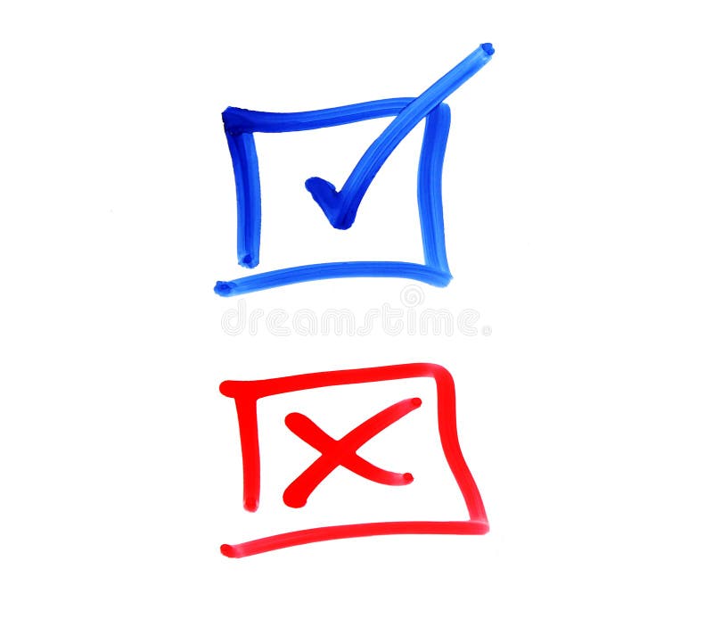 Writing Check Box on White Background Stock Image - Image of decision ...