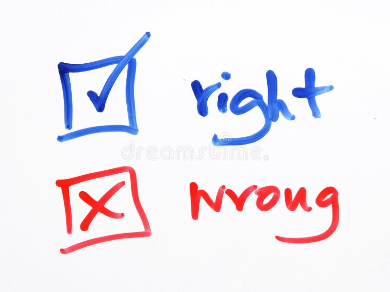 Right or Wrong with Red Marker Stock Photo - Image of confirmation ... Right or Wrong with Red Marker Stock Photo - Image of confirmation ...