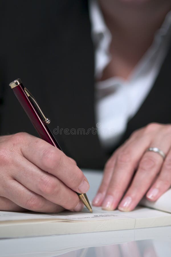 Writing a cheque stock image. Image of writing, transaction - 2814601