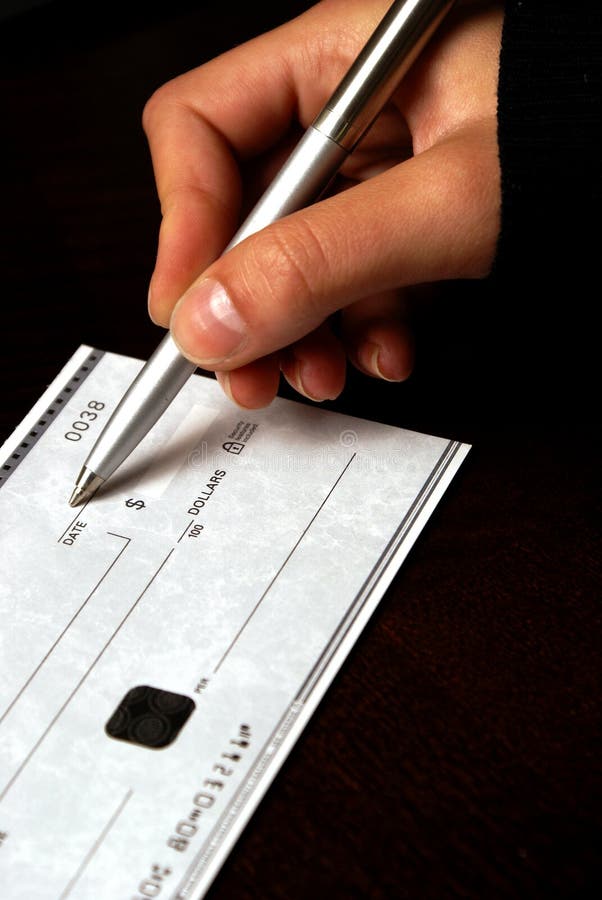 Cheque writing stock image. Image of buying, deduction - 14165793