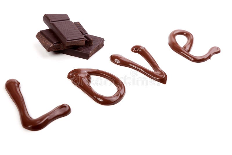 Writing with Chocolate - Love Stock Photo - Image of decoration, love ...