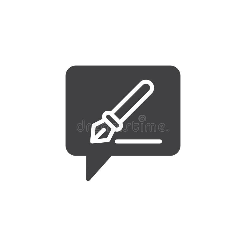 Writing Comment Outline Icon Stock Vector - Illustration of perfect ...