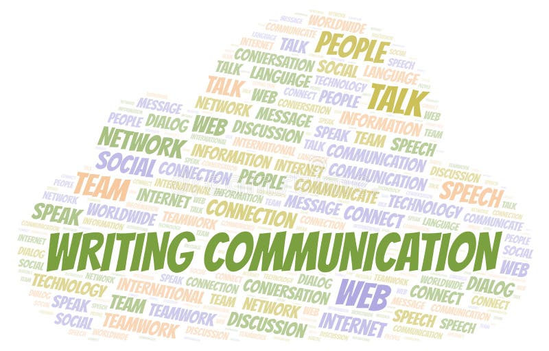 Writing Communication Word Cloud. Stock Illustration - Illustration of ...
