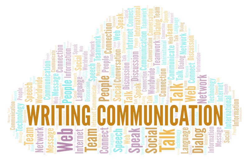 Writing Communication Word Cloud. Stock Illustration - Illustration of ...