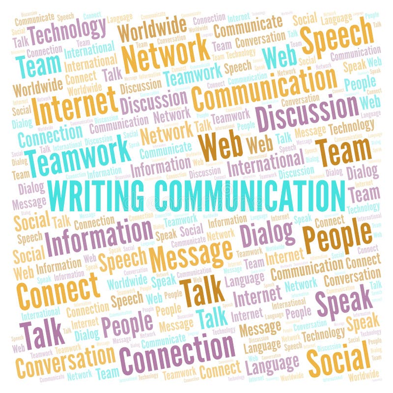 Writing Communication Word Cloud. Stock Illustration - Illustration of ...