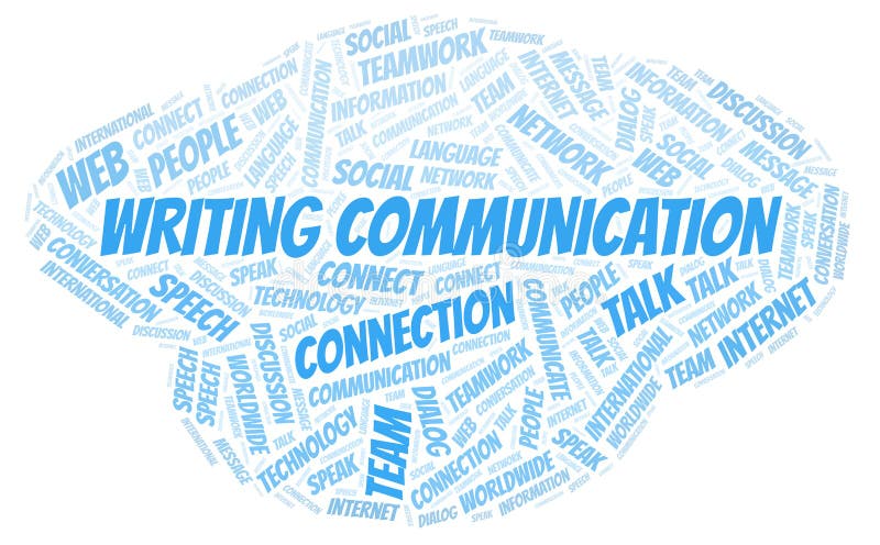 Writing Communication Word Cloud. Wordcloud Made with Text only Stock ...