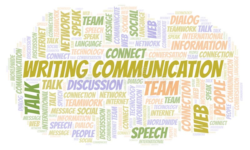 Writing Communication Word Cloud. Stock Illustration - Illustration of ...
