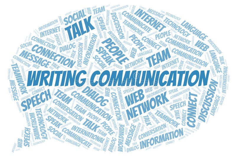 Writing Communication Word Cloud. Stock Illustration - Illustration of ...