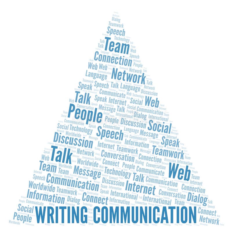 Writing Communication Word Cloud. Stock Illustration - Illustration of ...