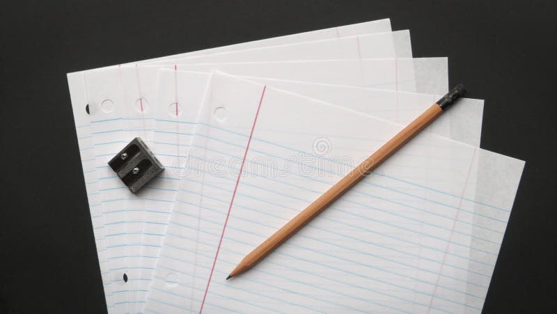 Writing Concept - Pencil and Notebook Pages Flat Lay Stock Photo ...