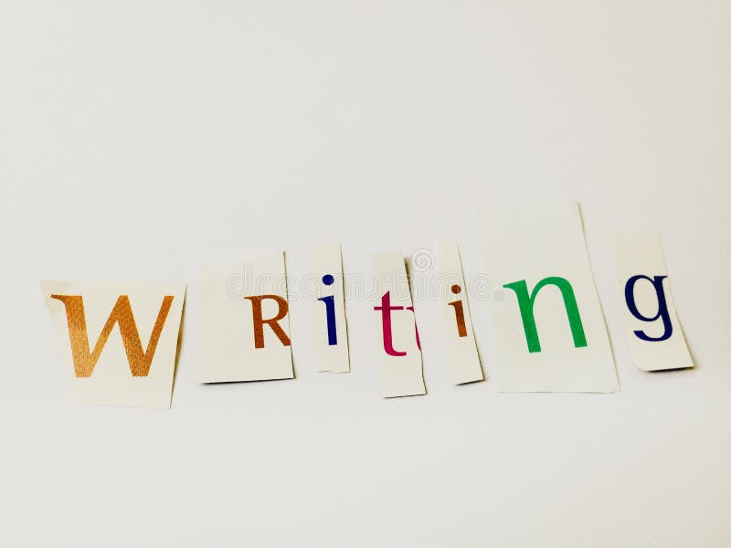 Writing - Cutout Words Collage of Mixed Magazine Letters with White ...