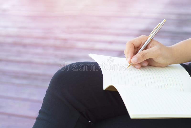 Writing Dairy on Notebook, Concept As Memory of Life Stock Image ...