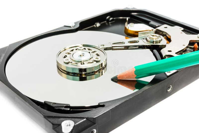 Writing data to harddisk stock image. Image of cylinder - 42242573