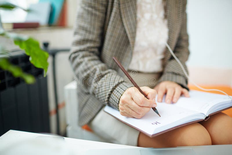 Writing in diary stock photo. Image of diary, hand, working - 90292244