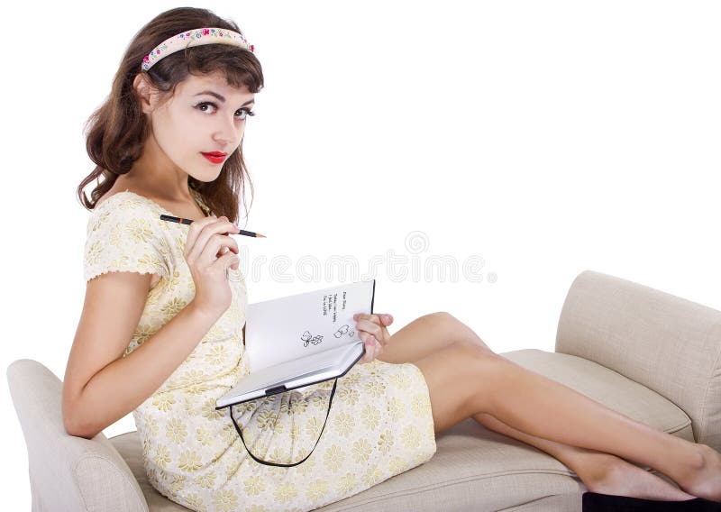 Writing on Diary stock photo. Image of drawing, caucasian - 50667414