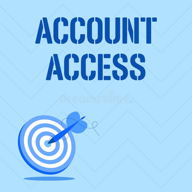 Writing Displaying Text Account Access. Internet Concept Having ...