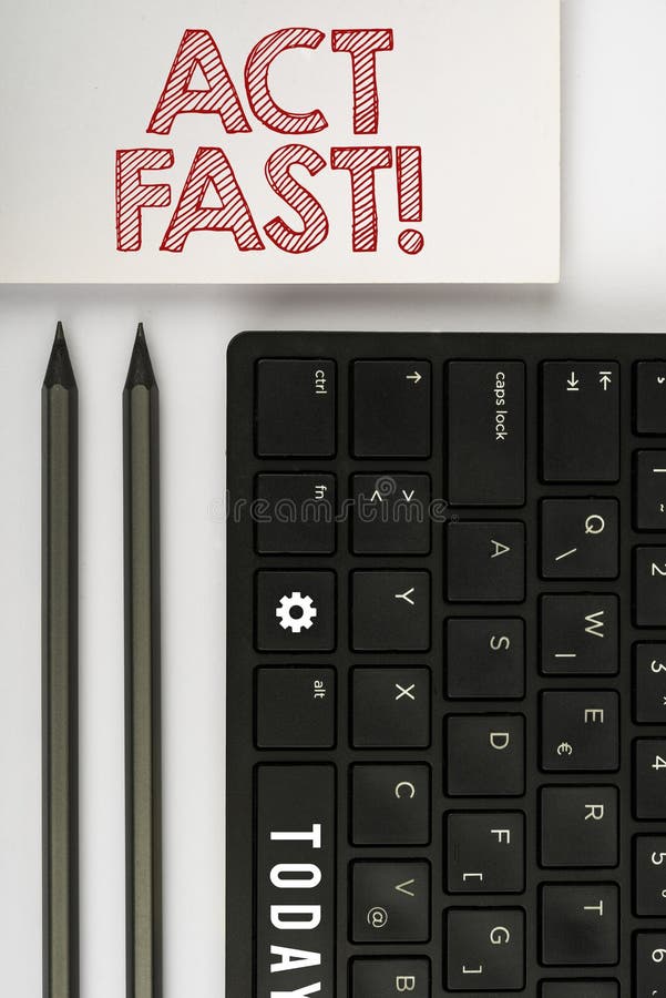 Writing Displaying Text Act Fast. Concept Meaning Voluntarily Move in ...