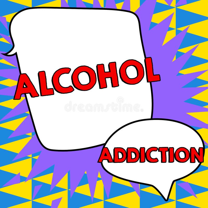 Writing Displaying Text Alcohol Addiction. Concept Meaning ...