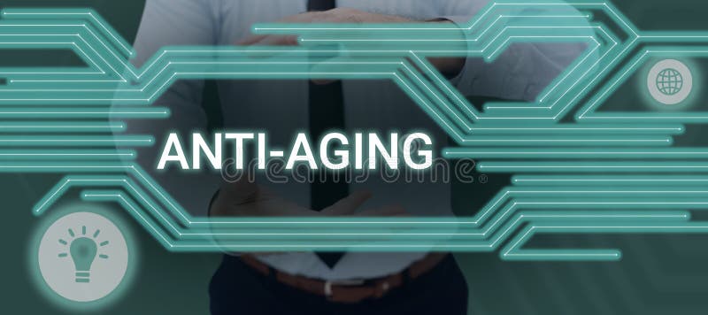 Text Caption Presenting Anti Aging. Conceptual Photo a Product Designed ...