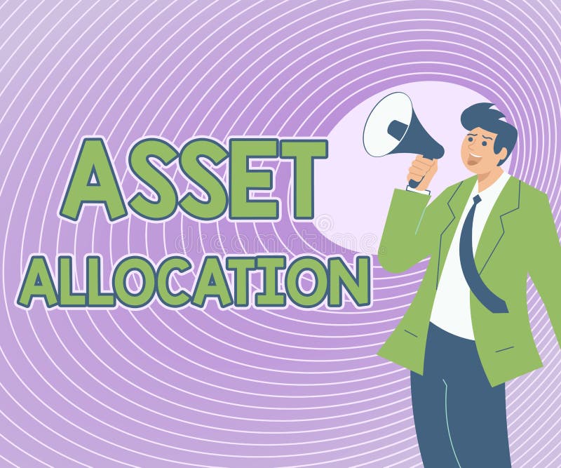 Writing Displaying Text Asset Allocation. Internet Concept Proportion ...