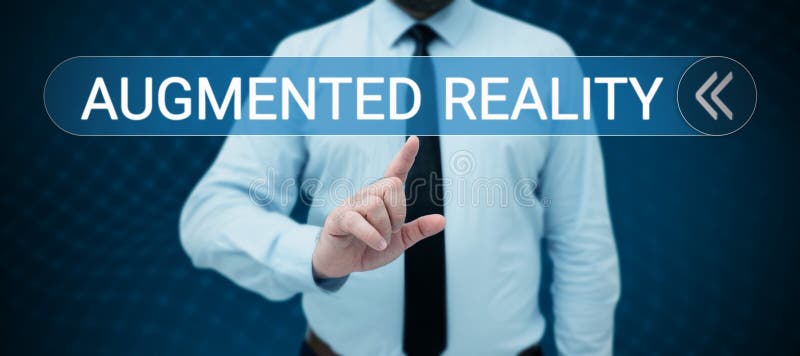 Writing Displaying Text Augmented Reality. Concept Meaning Technology ...